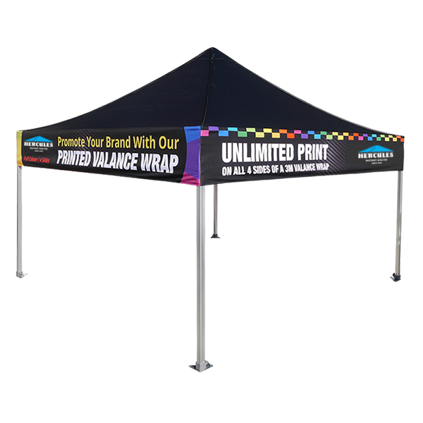 Printed Valance Wrap Banner | Hercules Instant Shelter